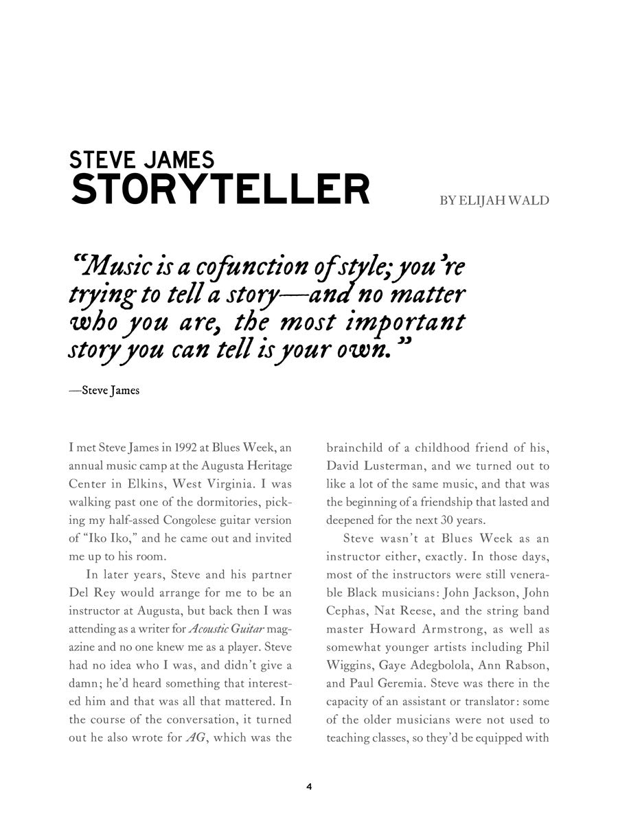 The Steve James Songbook - Original Roots and Blues from a Fingerstyle ...
